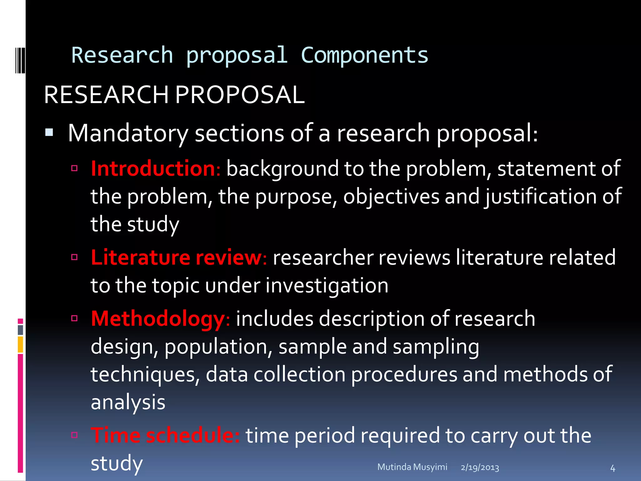 8. writing a research proposal (2) | PPTX