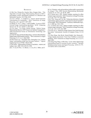 Rotation Scale Invariant Semi Blind Biometric Watermarking Technique for Colour Image | PDF