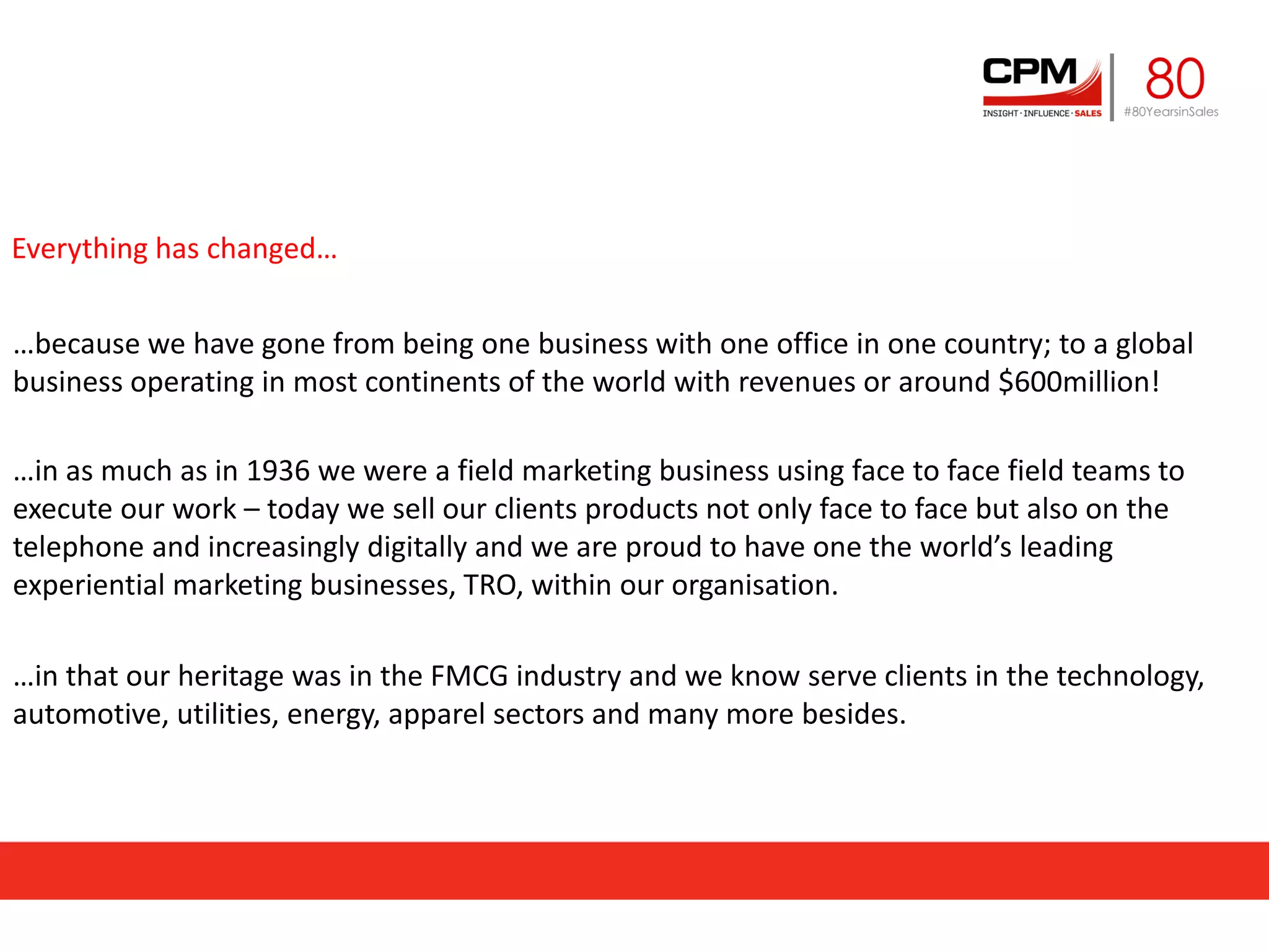 CPM #80YearsinSales | PPT