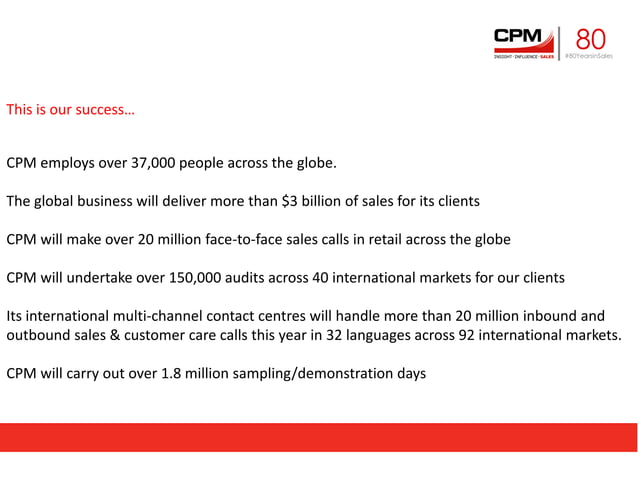 CPM #80YearsinSales | PPT
