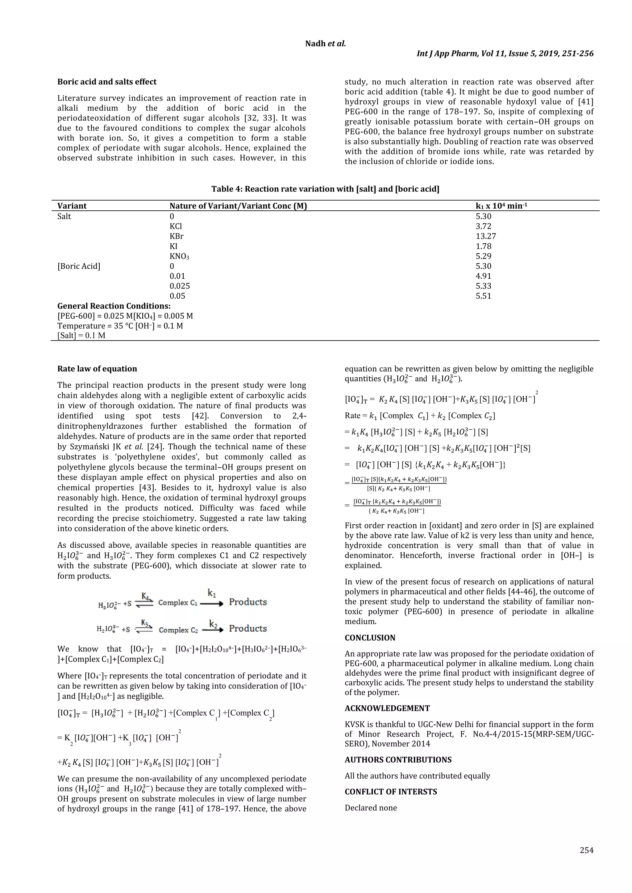 PERIODATE OXIDATION OF PEG–600, AN ESSENTIAL PHARMACEUTICAL POLYMER | PDF