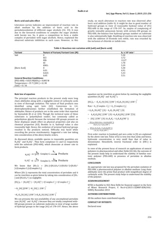 PERIODATE OXIDATION OF PEG–600, AN ESSENTIAL PHARMACEUTICAL POLYMER ...