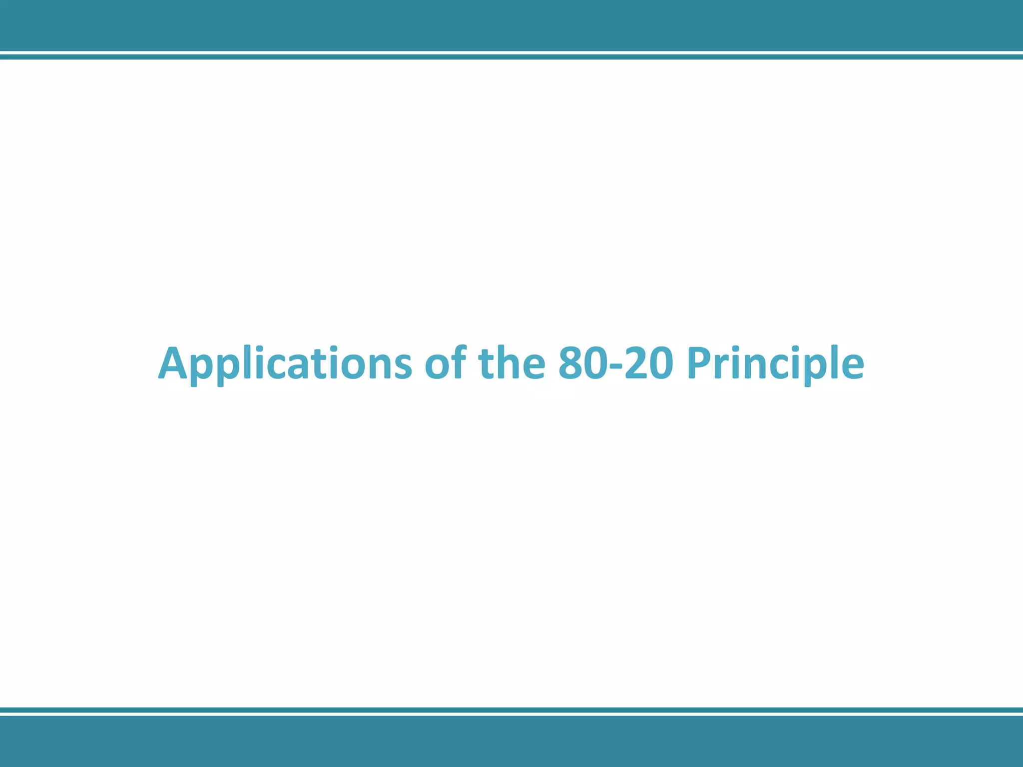Presentation on 80-20 Rule | The Pareto Principle - CommLab India | PPTX
