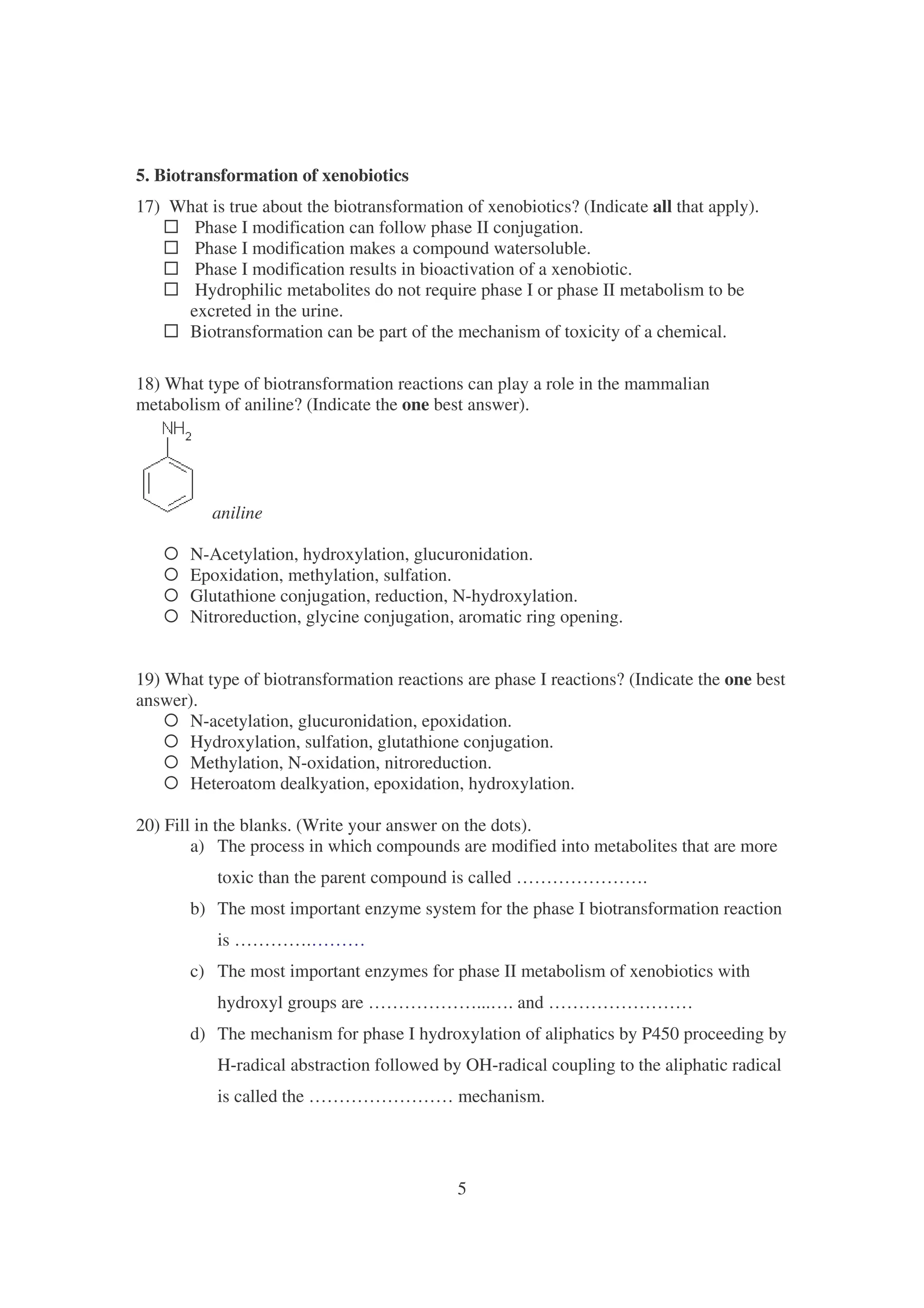 80 exam-questions-general-toxicology-for-practising | PDF