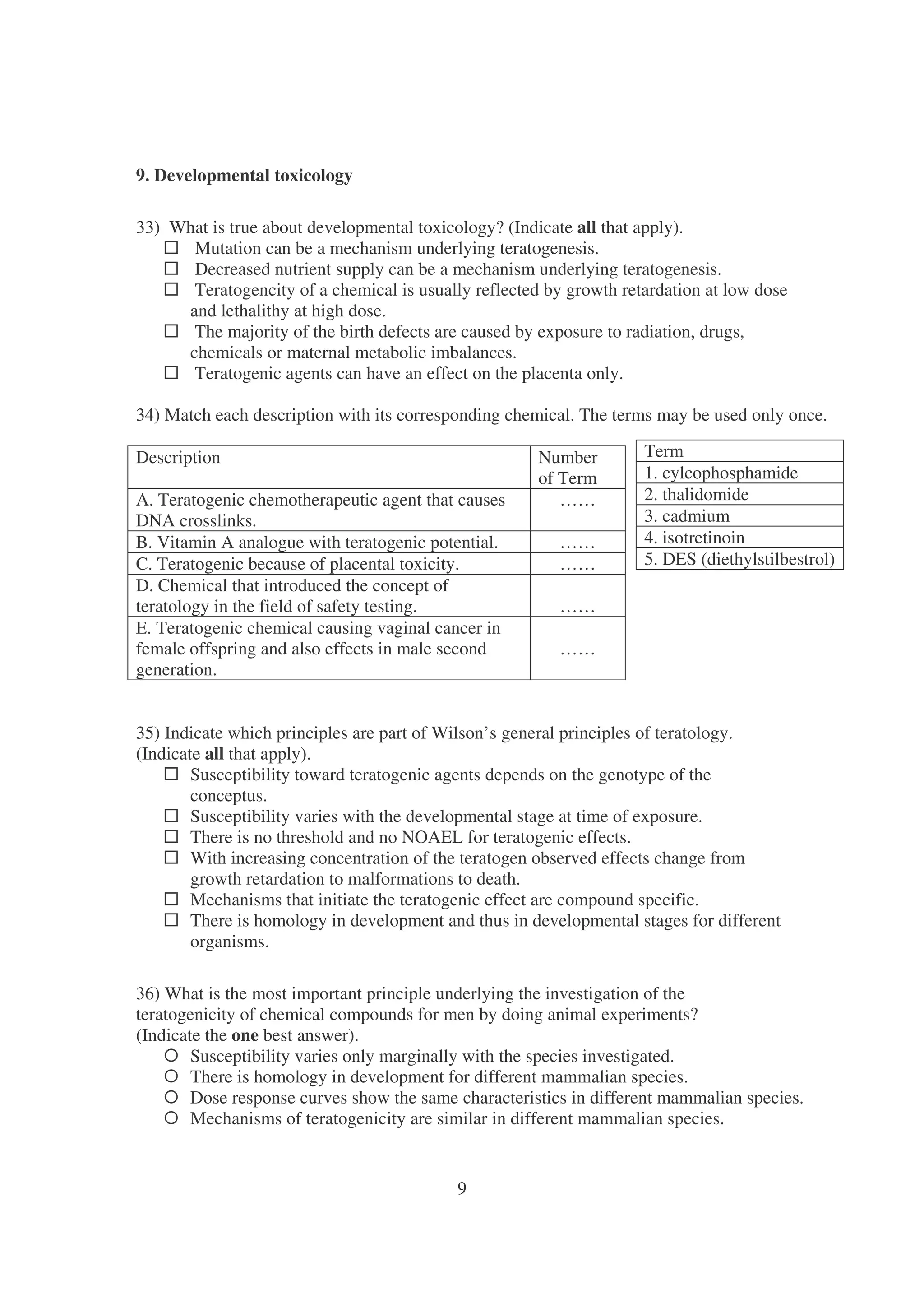 80 exam-questions-general-toxicology-for-practising | PDF