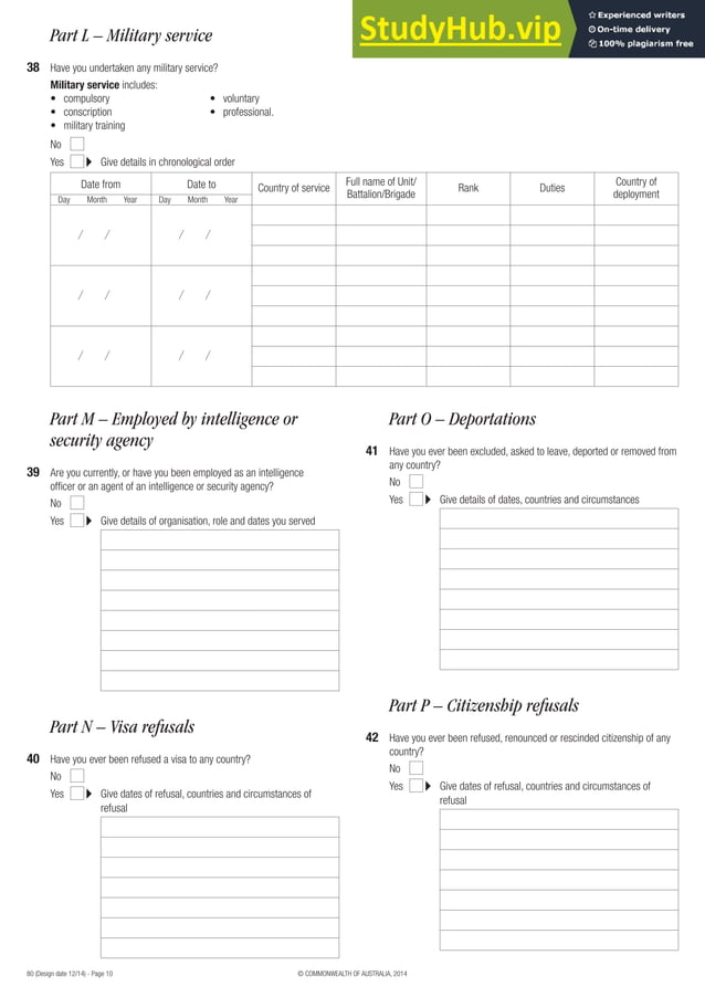 80 - Personal Particulars For Assessment Including Character Assessment ...