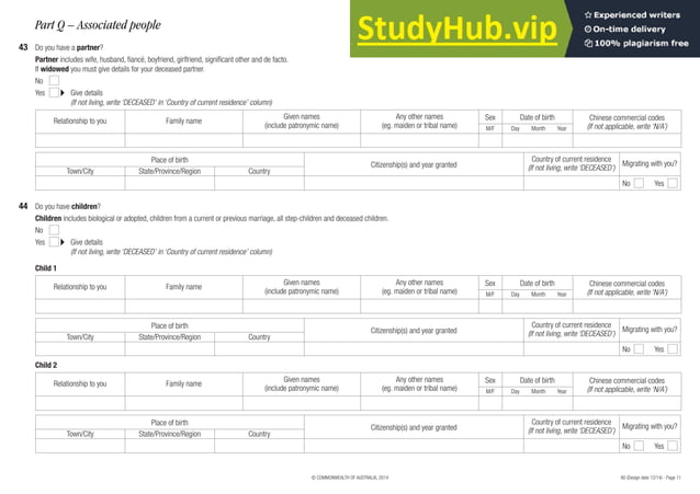80 - Personal Particulars For Assessment Including Character Assessment ...