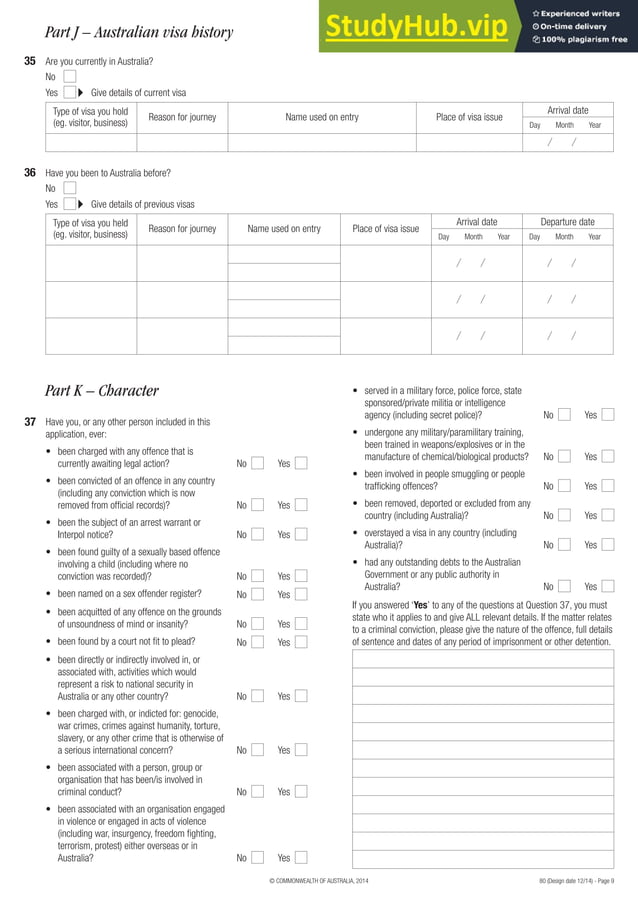 80 - Personal Particulars For Assessment Including Character Assessment ...