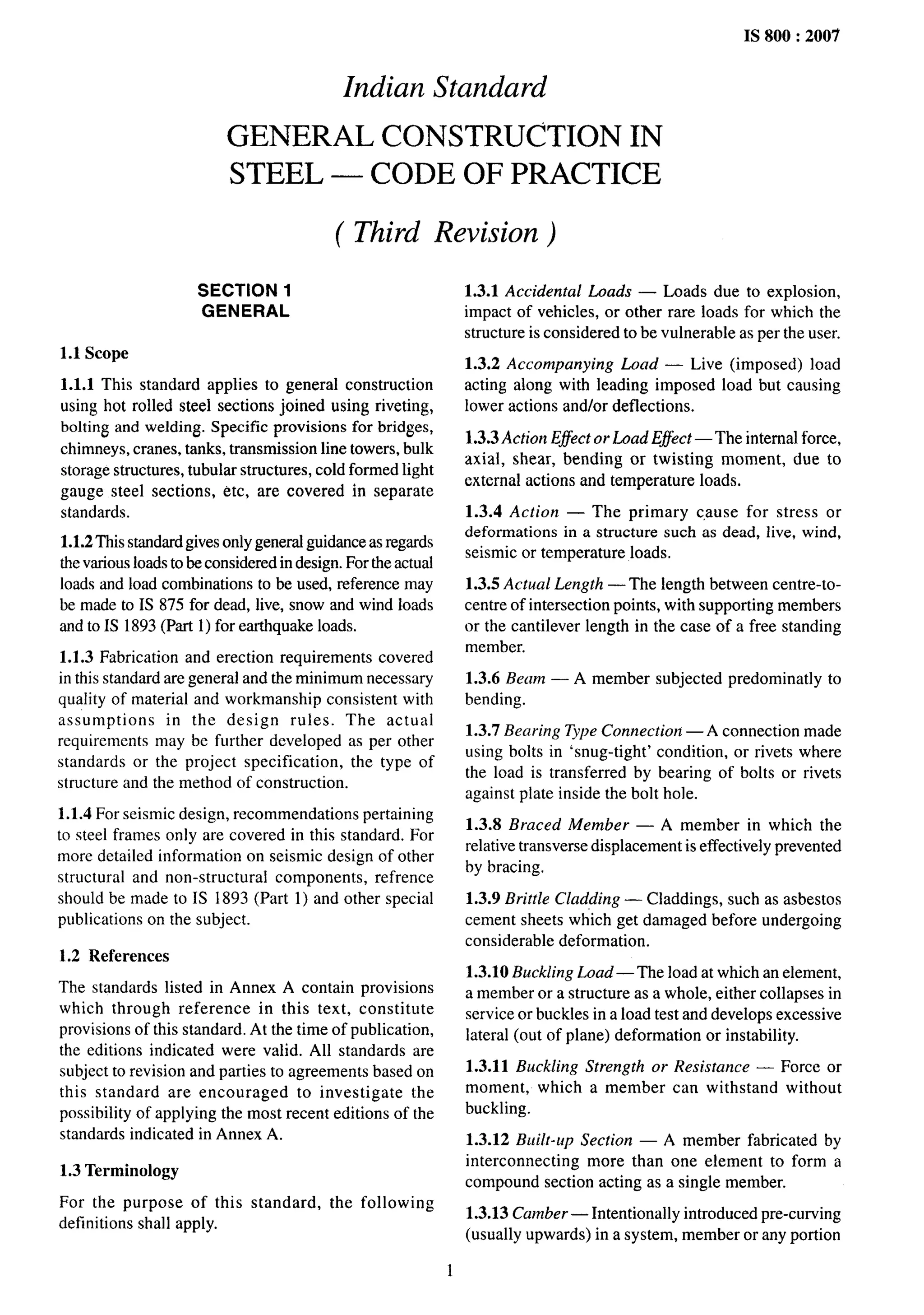 IS 800 2007 | PDF