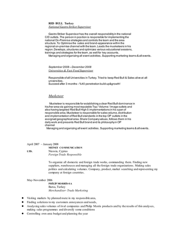 Mehmet_MERAL_cv_UK_ | DOCX | Business Administration | Business
