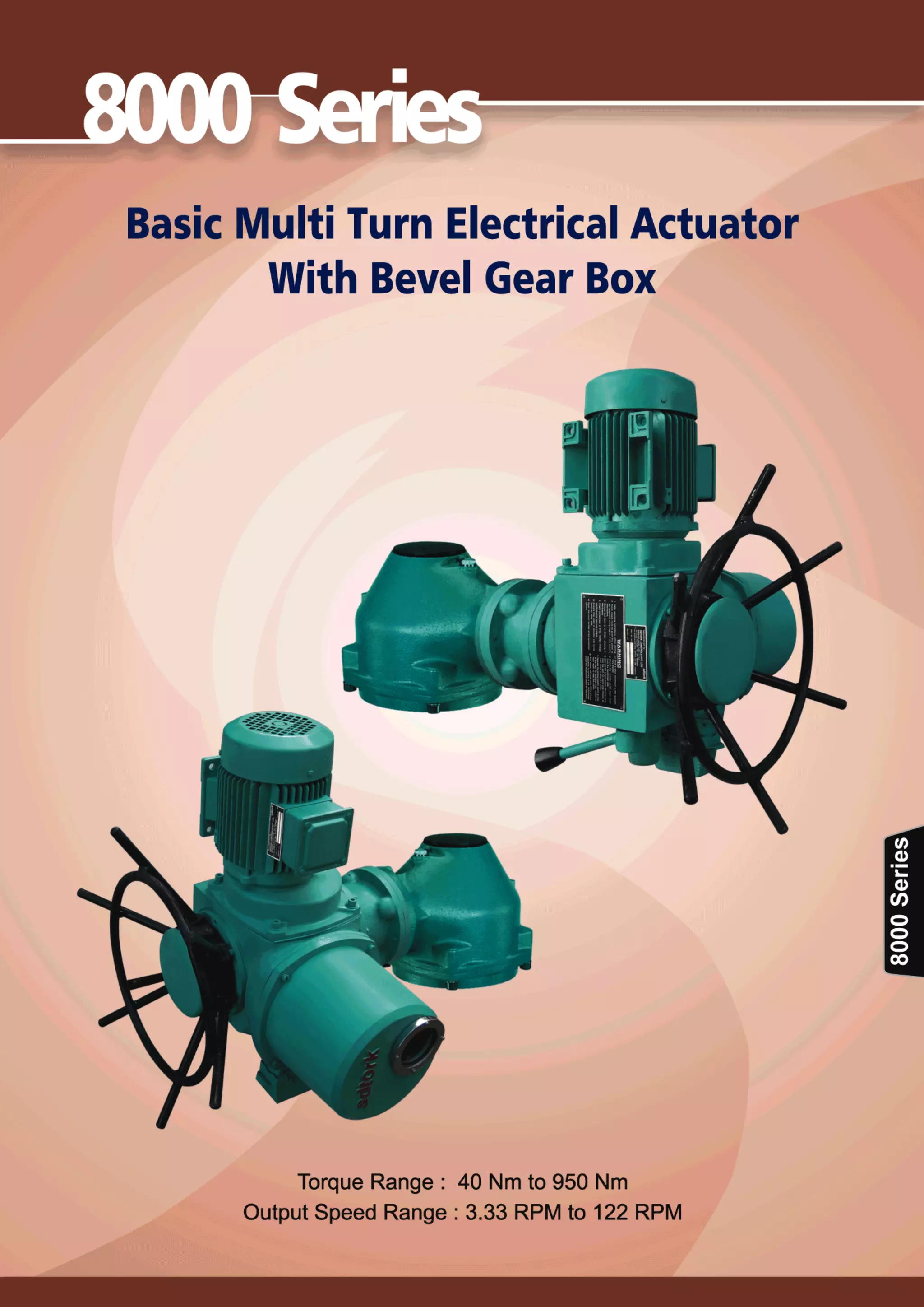 8000 multi turn electrical actuator with bevel gear box | PDF