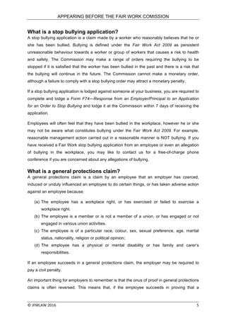 Appearing before the Fair Work Commission | PDF