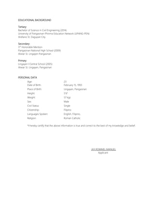 Rommel Resume | PDF