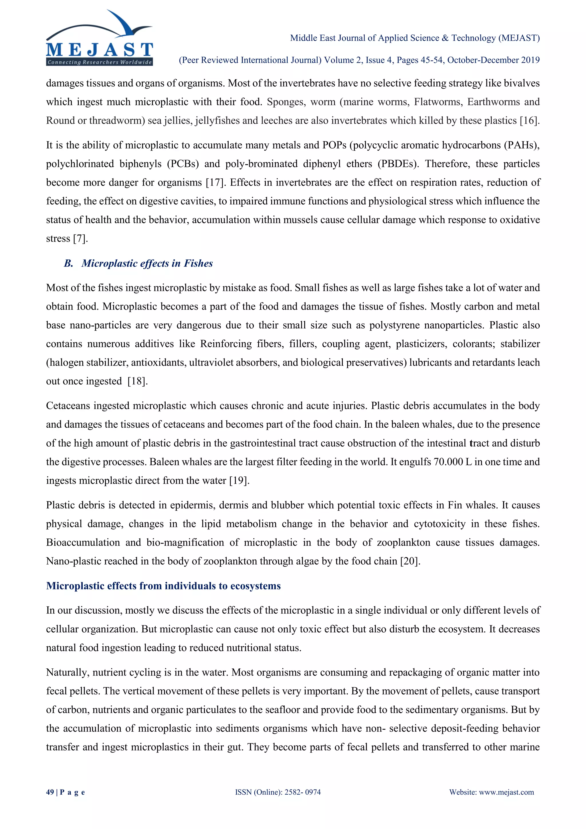 Microplastic is an Emerging Problem for Marine Life | PDF