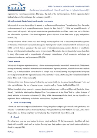 Microplastic is an Emerging Problem for Marine Life | PDF