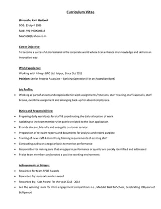 Himanshu Kant_Resume | PDF