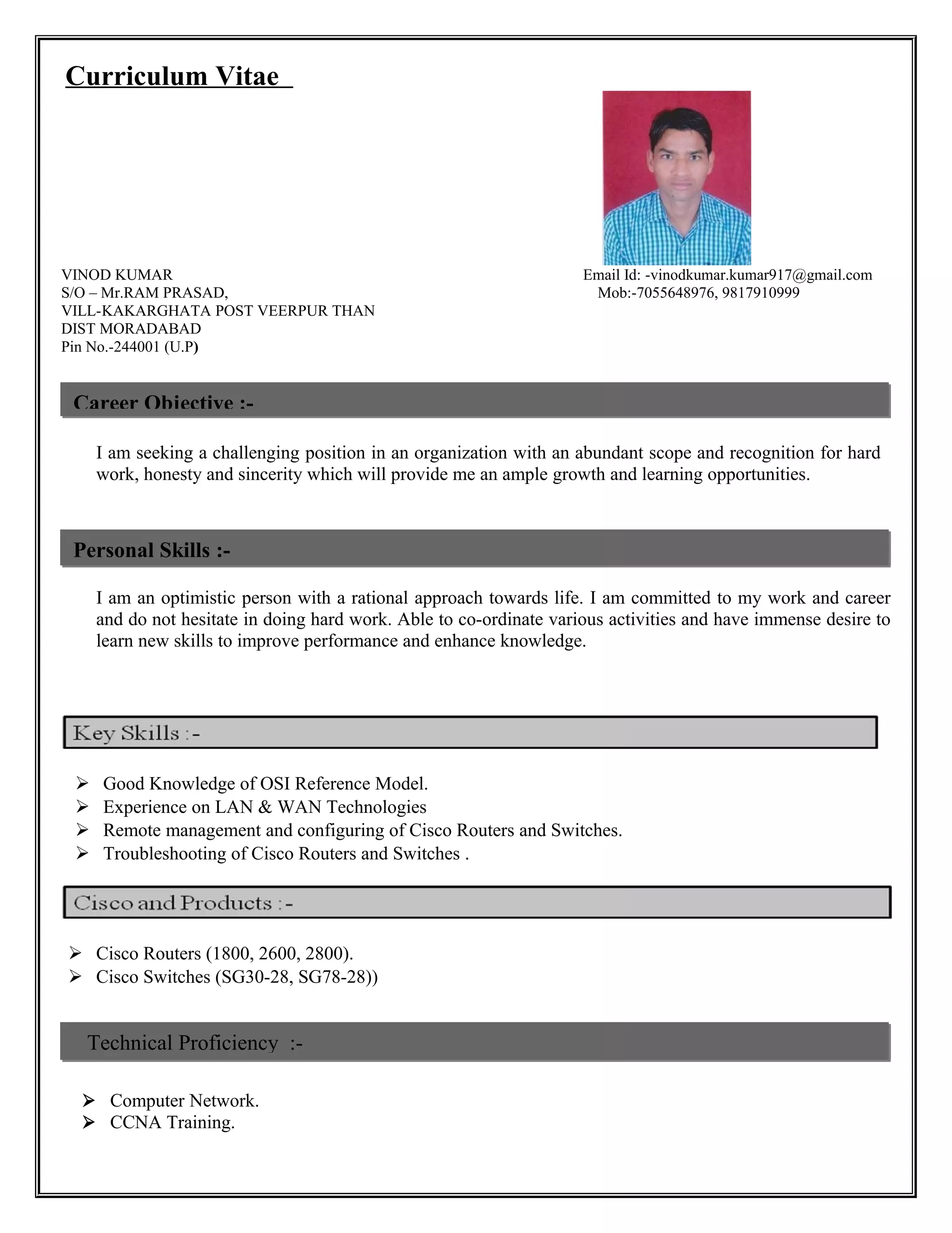 Vinod cv | PDF