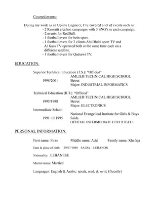 FIRAS_CV_18072015 | PDF