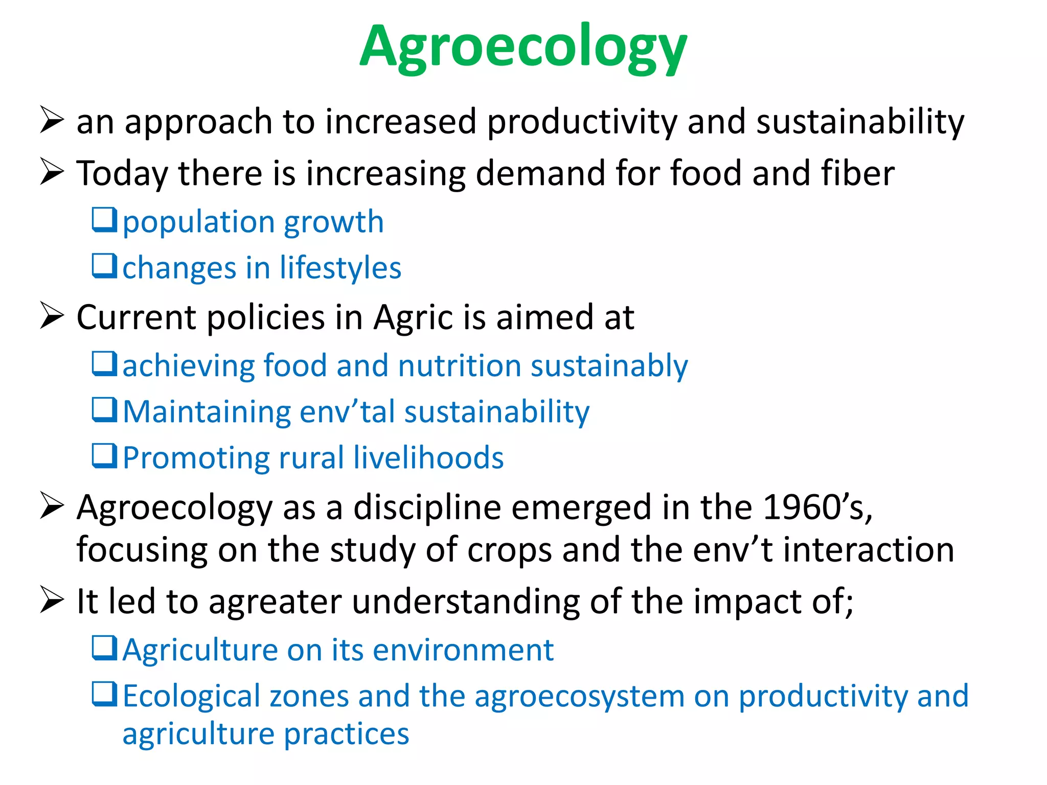 Agroecology | PPTX