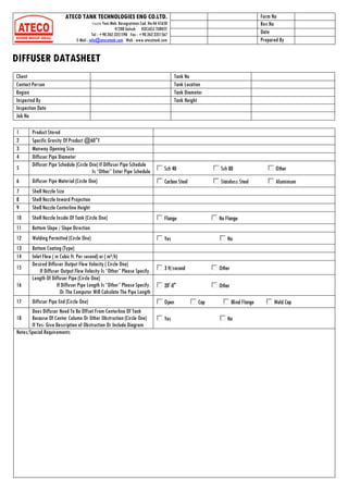 diffuser datasheet button | PDF