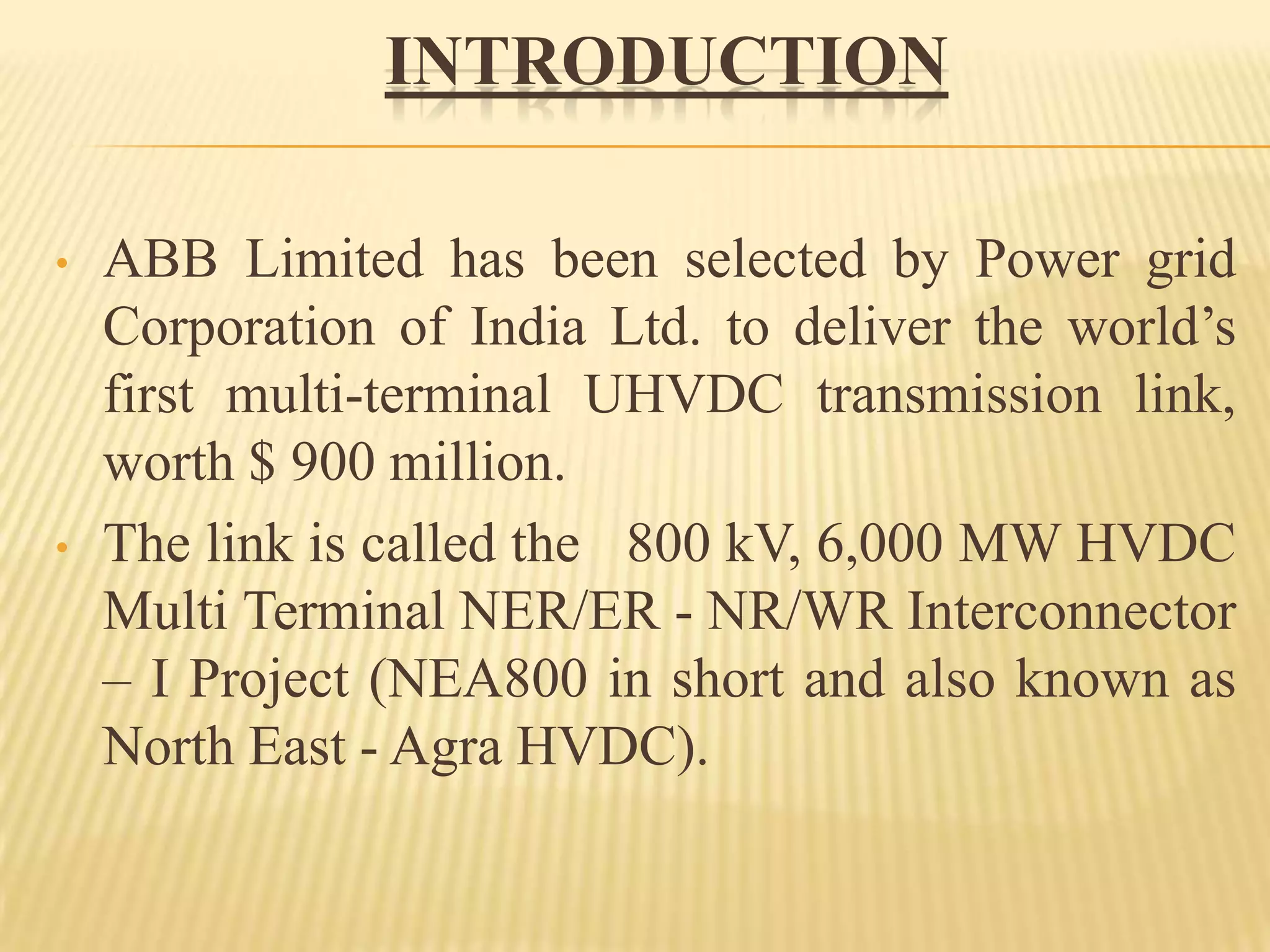 800kv multiterminal system in india | PPTX