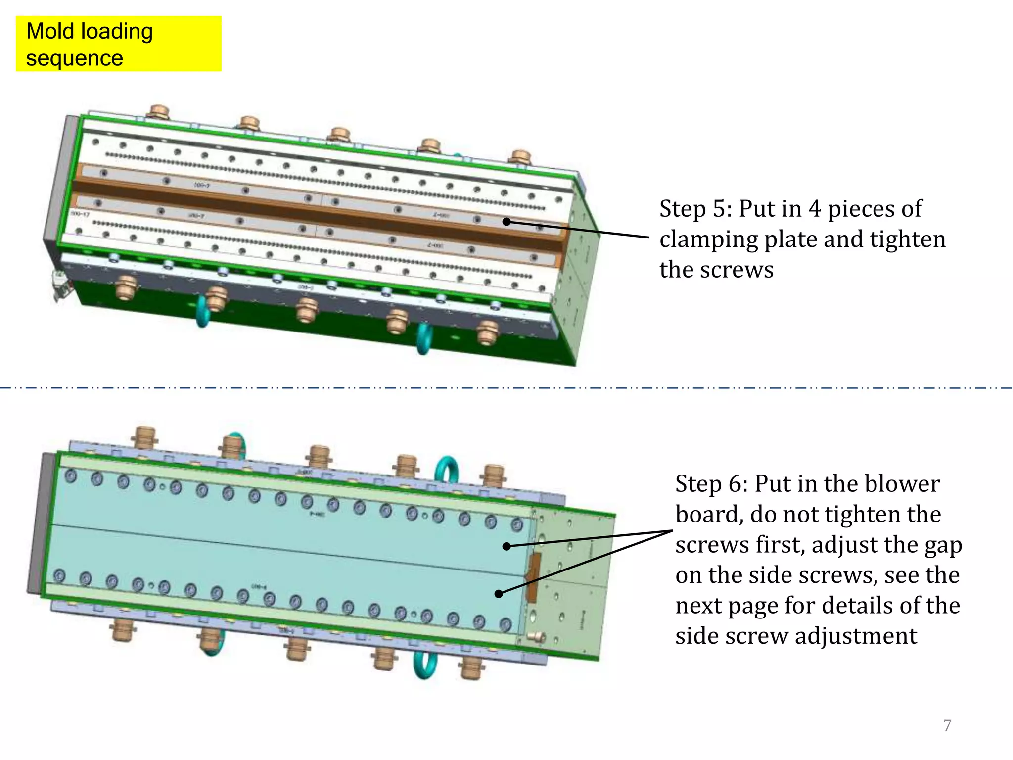 800mm mold disassembly and maintenance information