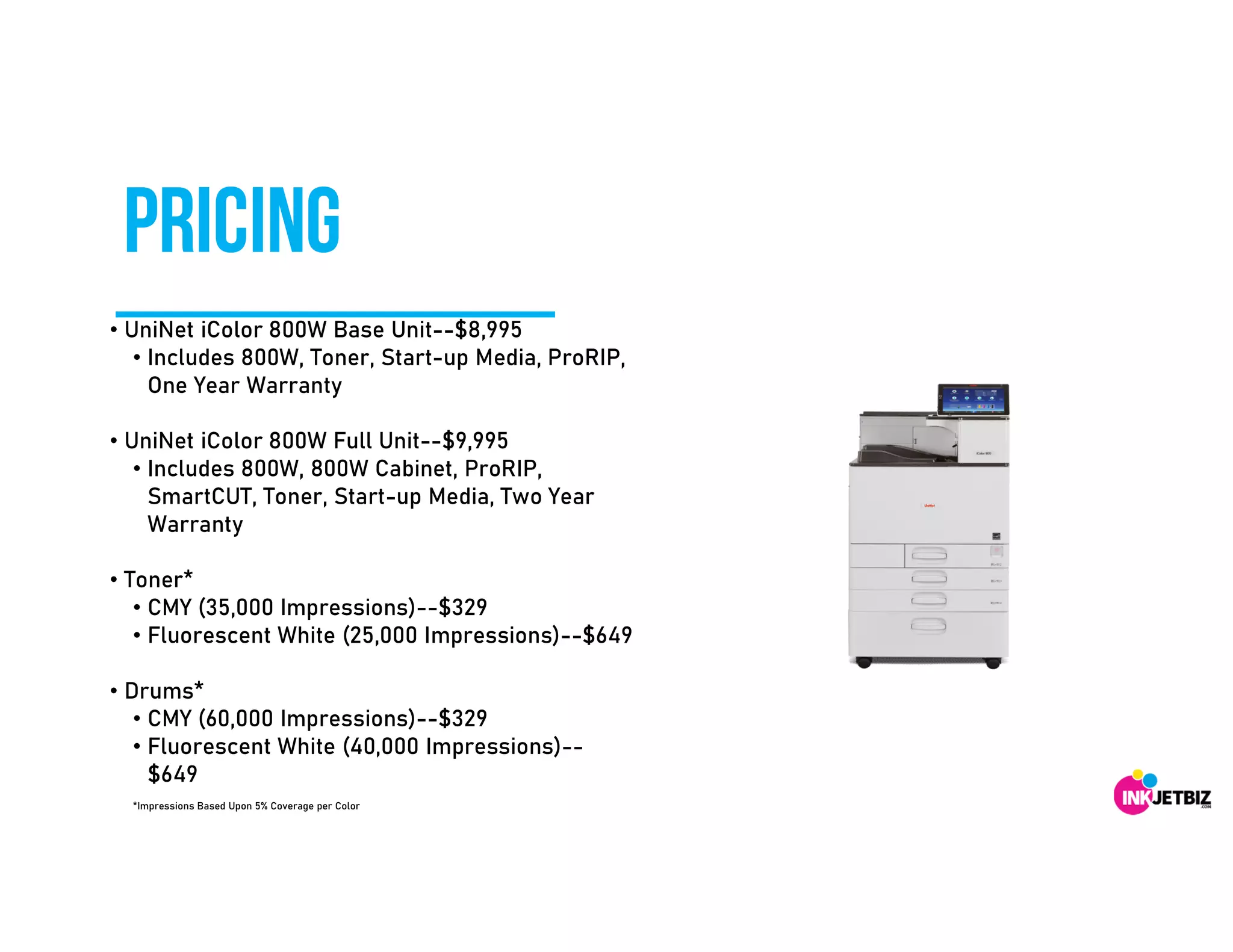 UniNet iColor 800 W | PPT