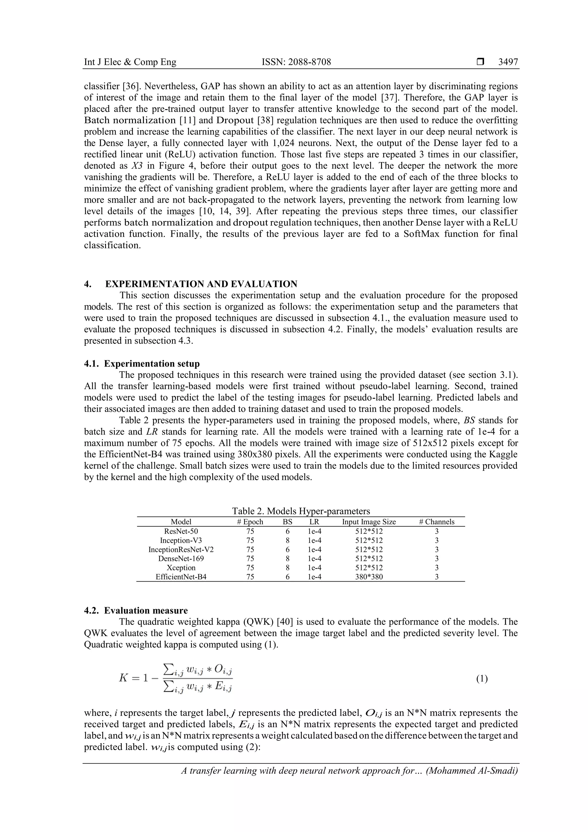 A transfer learning with deep neural network approach for diabetic retinopathy classification | PDF