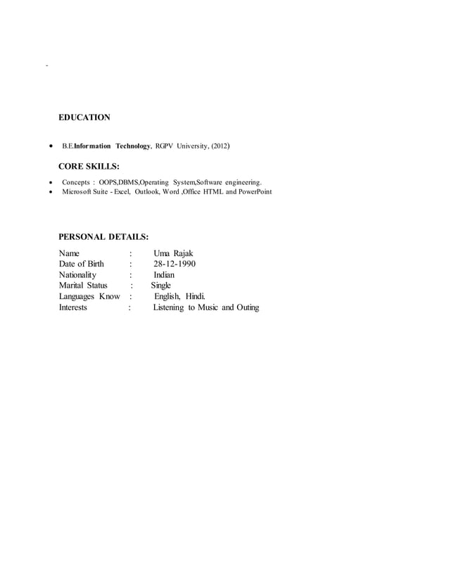 Uma u[pdated resume | DOCX