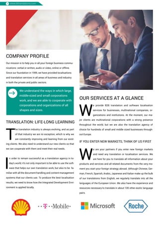Company Profile - Business Team Translations | PDF