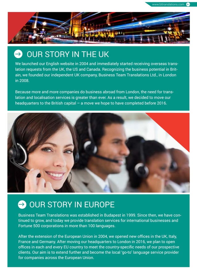 Company Profile - Business Team Translations | PDF