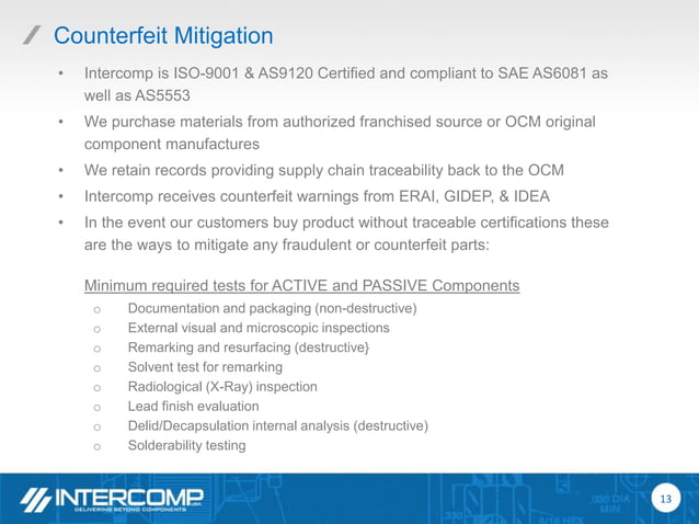 Intercomp Capabilities 060415 | PDF