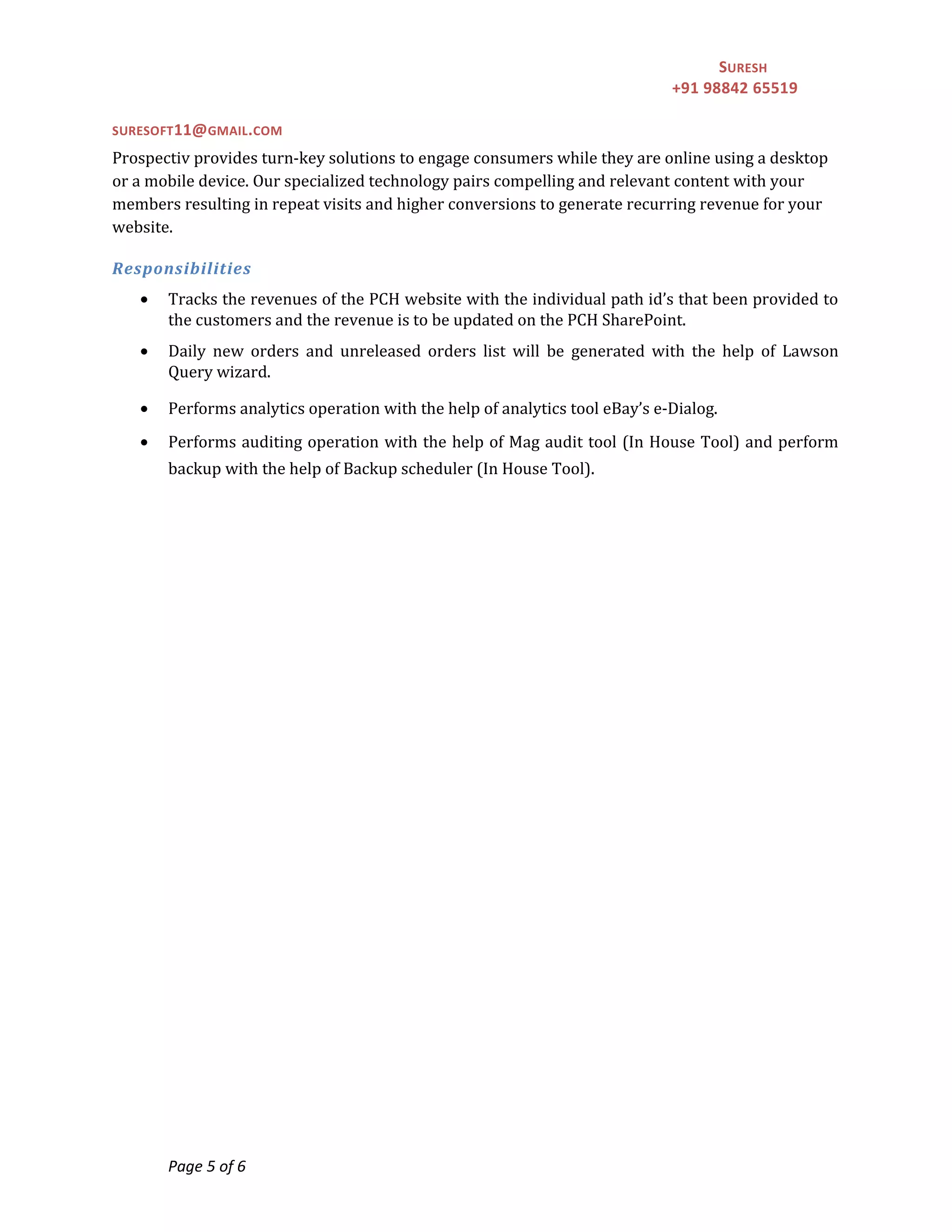 Suresh | DOC | Operating Systems | Computer Software and Applications