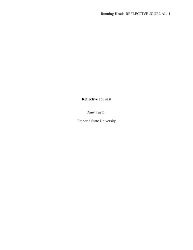 Reflective Journal (801) | DOC