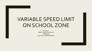 Variable Speed Limit on Cavendish Road | PPT