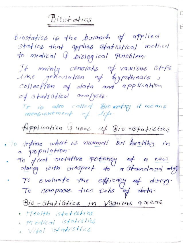 Statistics And Biostatistics Pharmacy | PDF