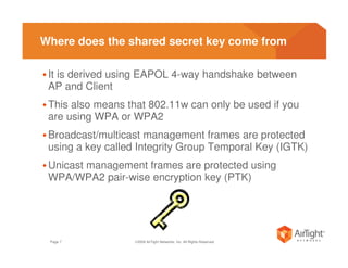 802.11w Tutorial | PDF