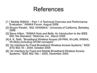 IEEE 802.16e / Mobile Wimax | PPT