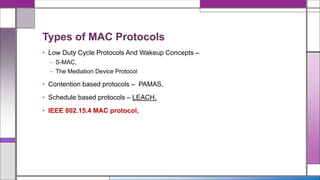 WSN-IEEE 802.15.4 -MAC Protocol | PPTX