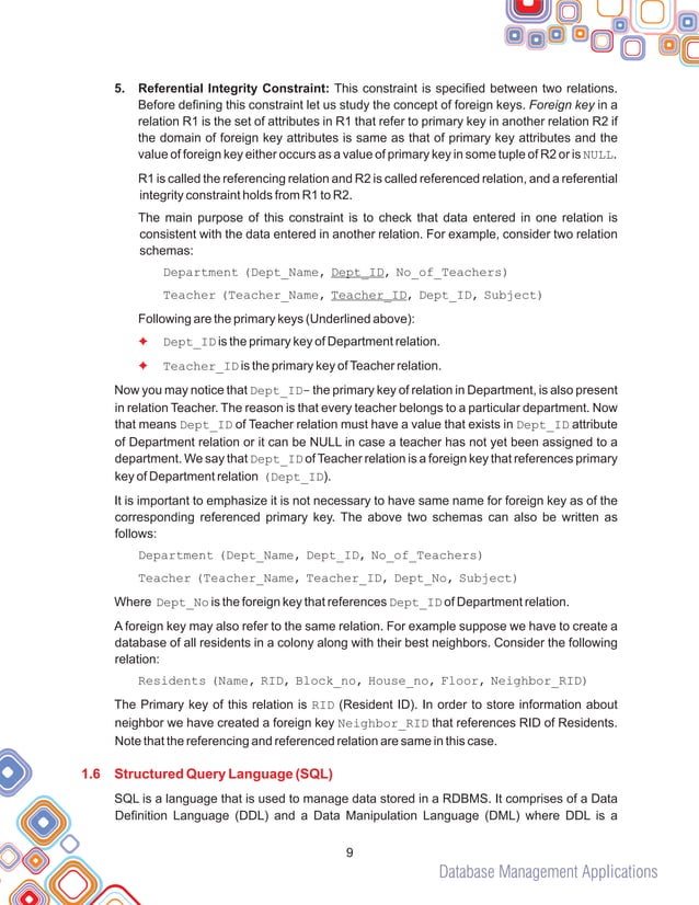 802-Information Technology Class- XII.pdf | Databases | Computer Software and Applications