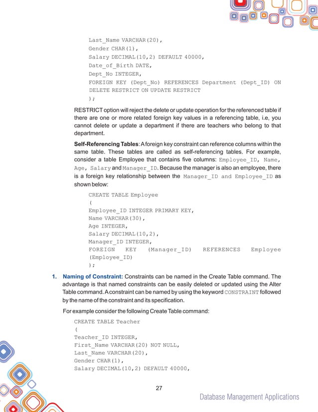 802-Information Technology Class- XII.pdf | Databases | Computer Software and Applications