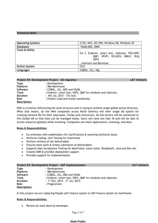 Resume | DOC | Computer Software and Applications | Computing