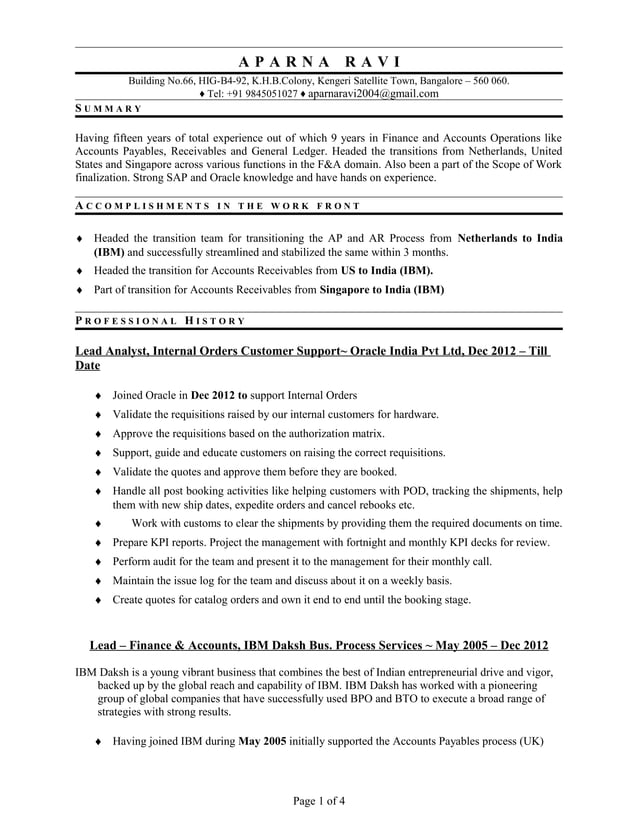 Aparna_Resume | PDF
