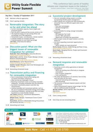 Utility Scale Flexible Power Summit Brochure | PDF