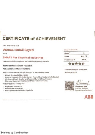 ABB Certificate | PDF