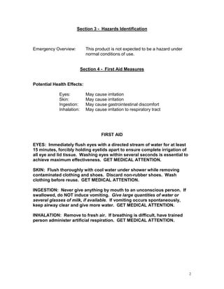 MATERIAL SAFETY DATA SHEET | PDF