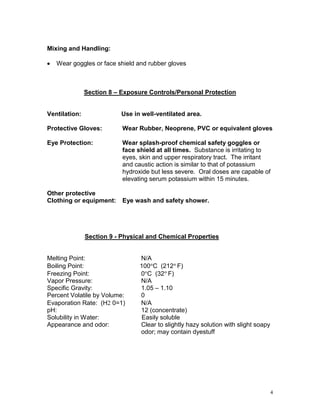 MATERIAL SAFETY DATA SHEET | PDF