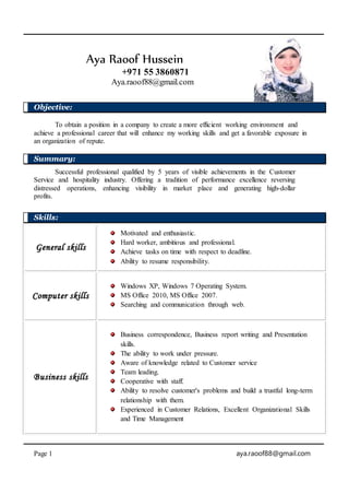 UPDATED , C.V - aya | PDF