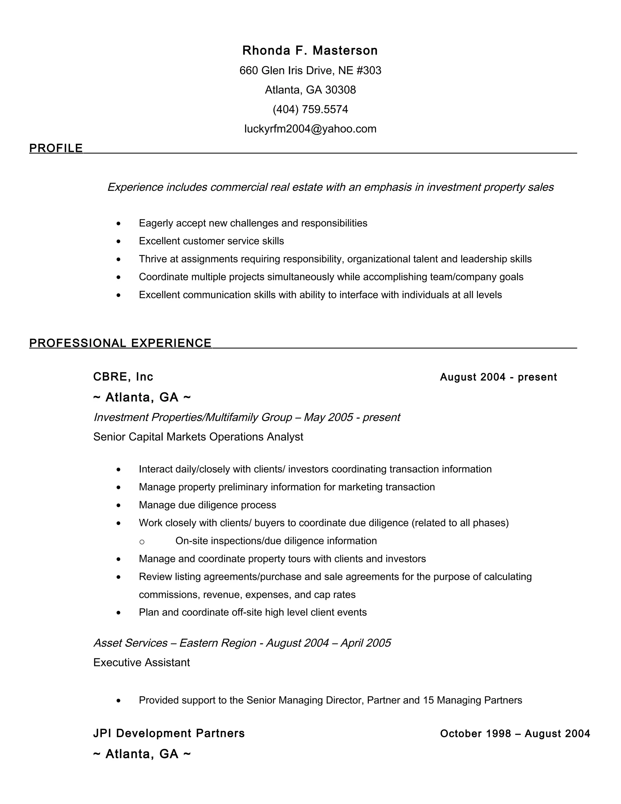 Resume_Rhonda | PDF