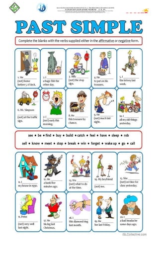 Simple past tense, workshop,, activities | DOCX